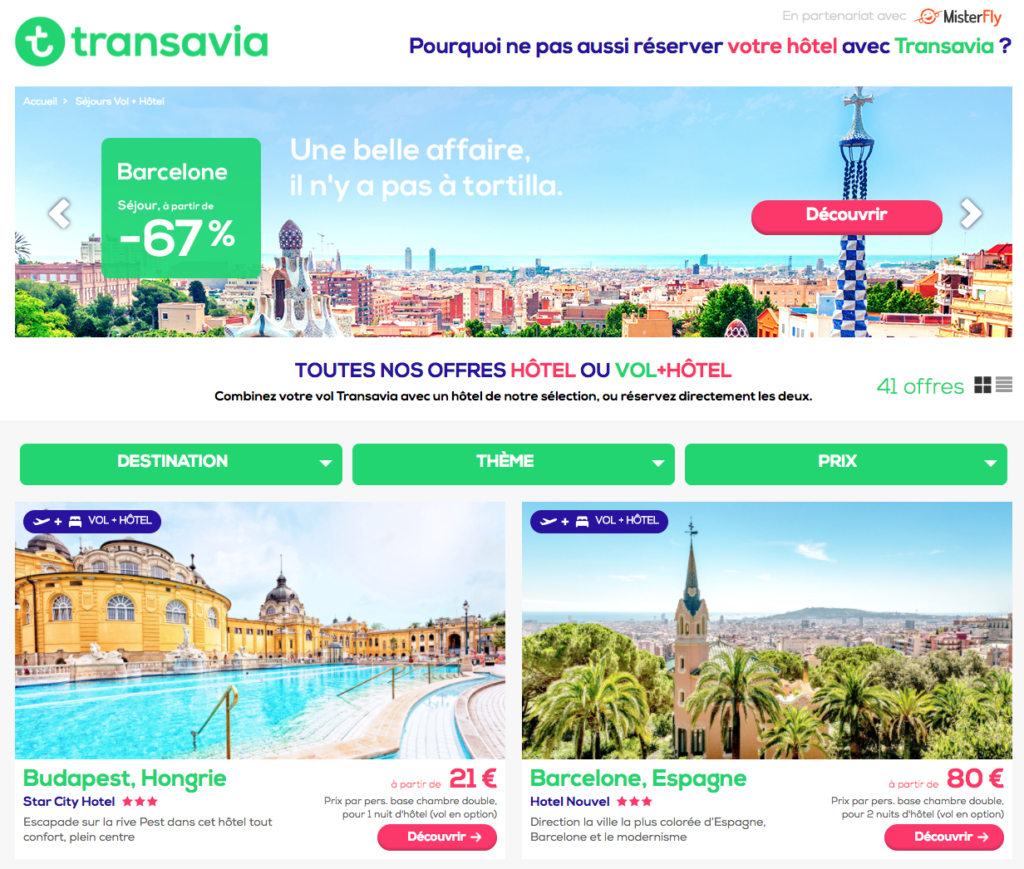 Réserver facilement son billet Transavia et son hôtel c’est possible ...
